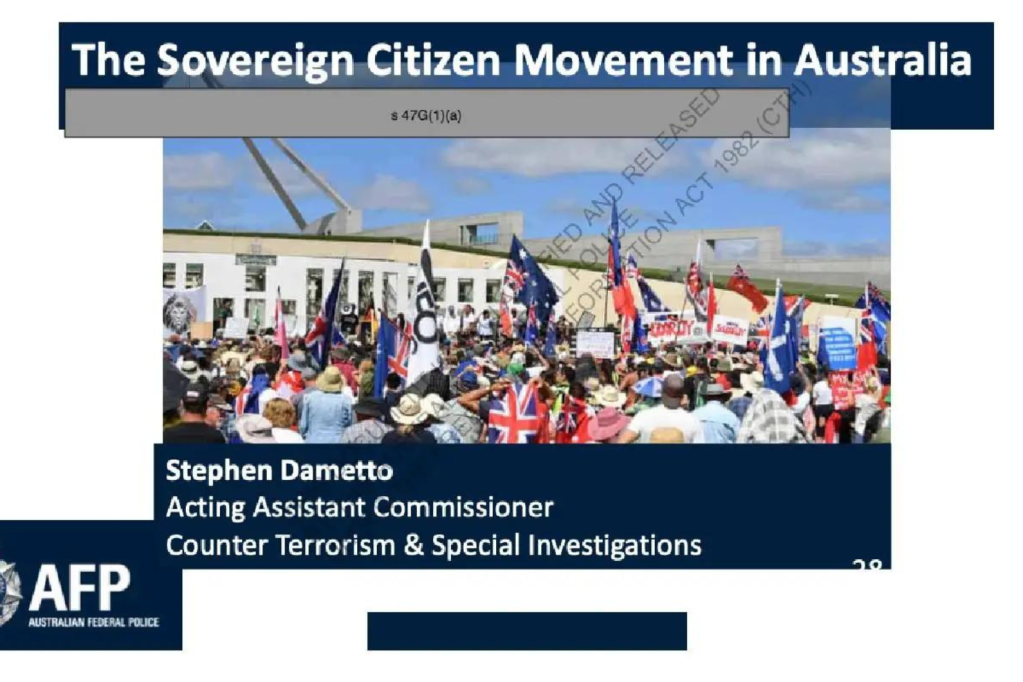 Internal AFP briefing reveals sovereign citizen concern
